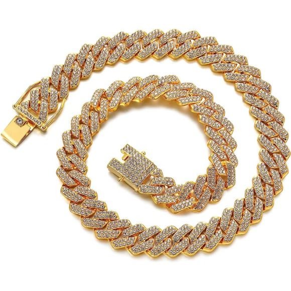 Accessories | Cuban Link Chain Mens Iced Out Miami Cuban Necklace ...